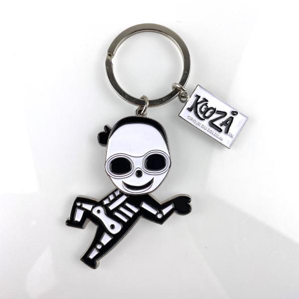 Quality Soft Enamel Zinc Alloy Keychain With Movable Skull Design For Circus-Inspired for sale