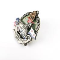 China Custom 3D Badge Layers Screw 1.15 Inch Antique Silver Soft Enamel Tournament Awards for sale