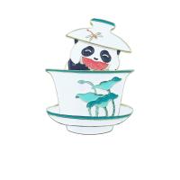 China Custom Panda Teacup Sliding Fridge Magnet 134mm Durable Metal Promotional Gift for sale
