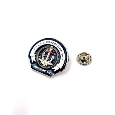 China Lapel Pin for Titanic Enthusiasts Customizable Soft Enamel Badge for Movie Themes Free Design Service Availabl for sale