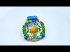 Virtual Running Medal With Patterned Color Spraying Custom Event Medals
