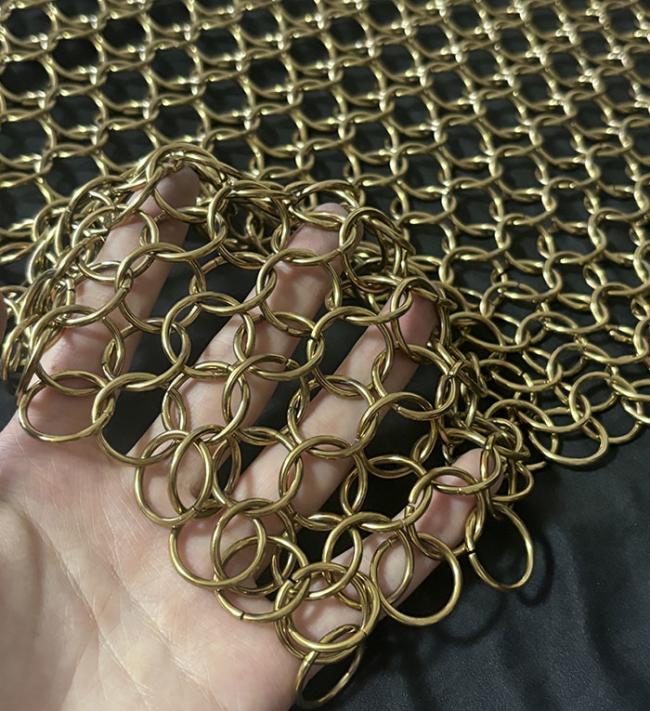 Decorative mesh application in interior design