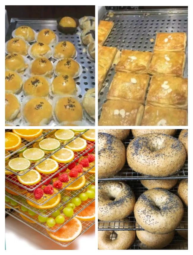 Nonstick aluminum baking tray for food processing