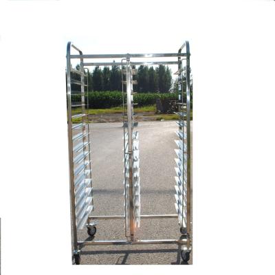 China 304 Custom Ss Tray Rack Trolley For Herbal Drying Metal Tray Trolley for sale