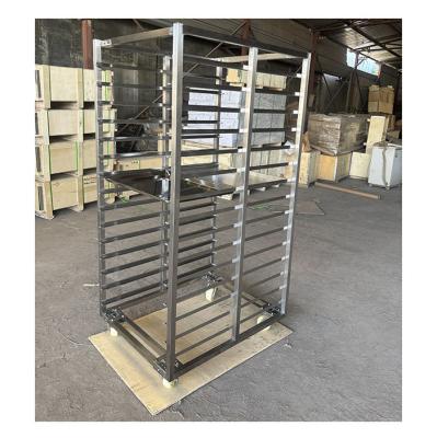 China 300kg-500kg Bakery Racking Trolley With Trays Polishing Surface for sale