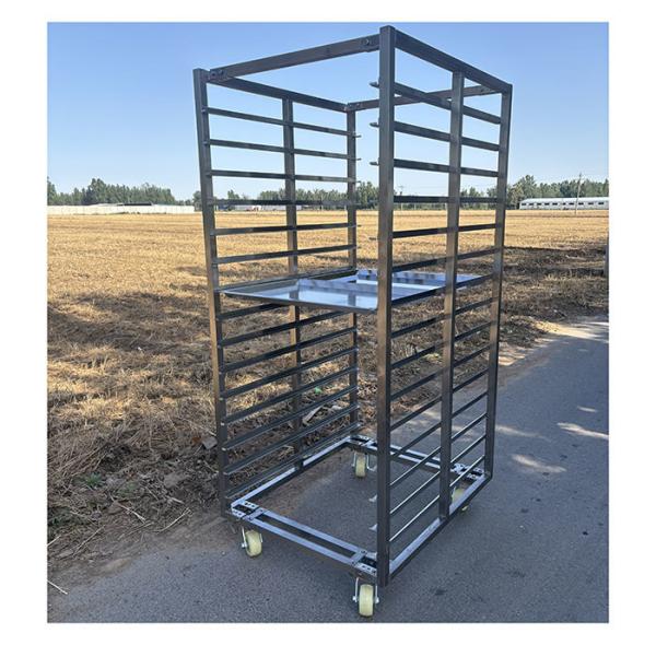 Quality 18 Tiers 20 Tiers Baking Trolley Single Row Bakery Rack Trolley for sale
