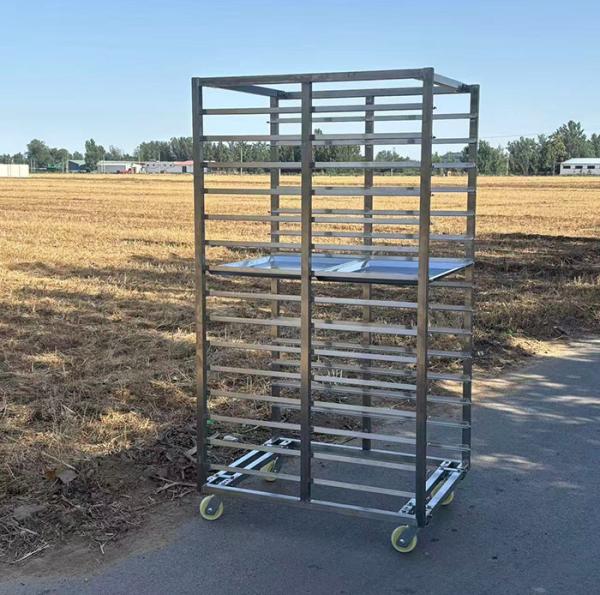 Quality 18 Tiers 20 Tiers Baking Trolley Single Row Bakery Rack Trolley for sale