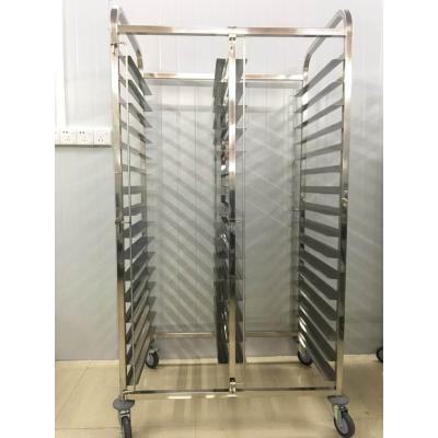 China 40*60 Bakery Tray Rack Trolley Rectangle Bakery Racking Trolley With Trays for sale