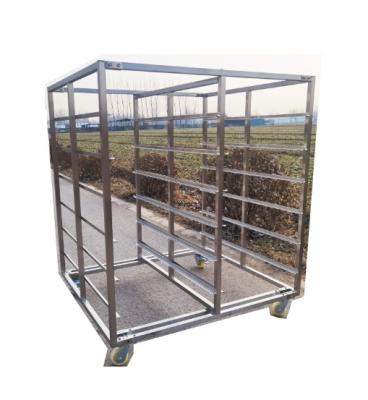 China Supermarket Commercial Stainless Steel Bakers Rack 15-25 Layers Bakery Trolly for sale
