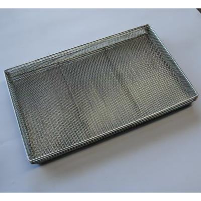 China 304 Stainless Steel Wire Mesh Baking Tray Perforated Drying Dehydration For Oven for sale