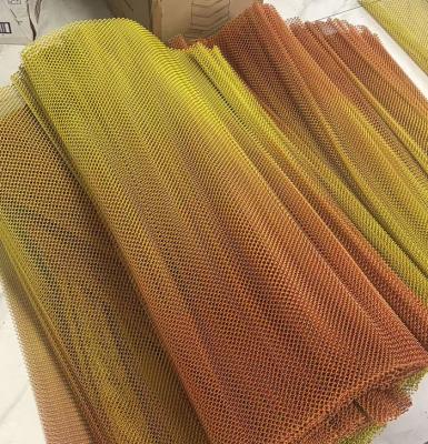 China Gold Chain Link Decorative Wire Mesh For Cabinet Doors Customized for sale