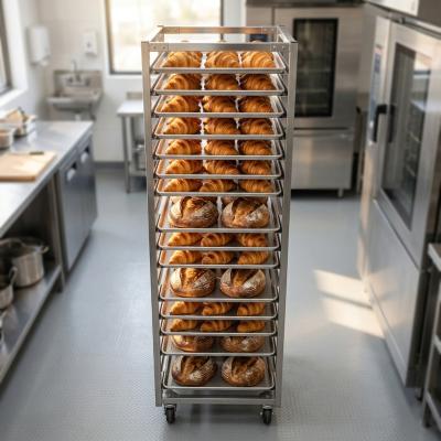 China 304 Bread Pan Ss Tray Rack Trolley Support Size Customization Cooling Rack Trolley for sale