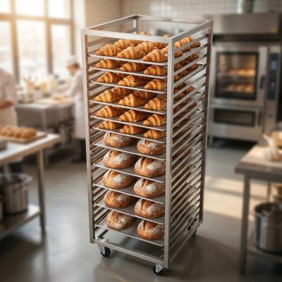 China 304 Mobile Durable Stainless Steel bread cooling trolley For Storage Cooling Tray for sale