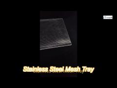 10cm-80cm width stainless steel mesh tray perforated metal mesh tray