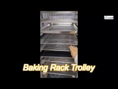 304ss baking rack trolley 1.1mm-1.3mm thickness bakery trolleys for school