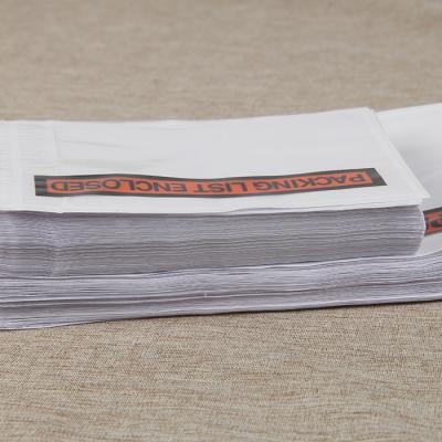China Adhesive Paper Packing List Pouches 20x30cm Tear Resistant Reusable Paper Bag for sale