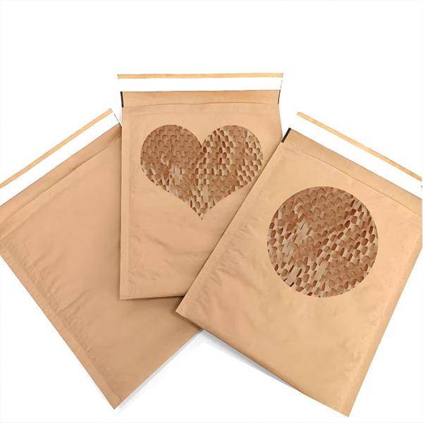Quality Brown Honeycomb Paper Mailer Waterproof 30x40cm Recycled Paper Mailing Bags for sale
