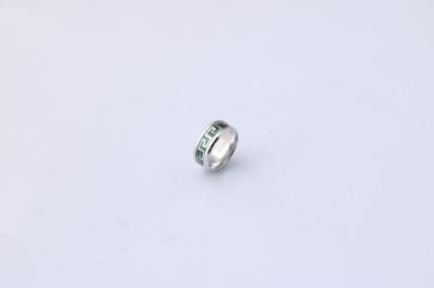 China European and American Micro Glazed Great Wall Pattern Personalized Titanium Steel Ring for Men and Women for sale