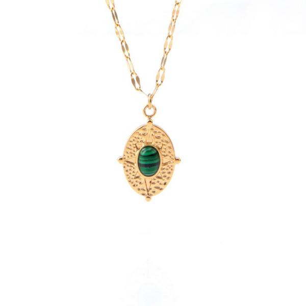 Quality High end design versatile new peacock green necklace trendy fashion pendant for sale
