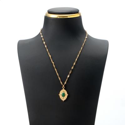 Cina Di design di fascia alta versatile nuova collana verde pavone trendy ciondolo di moda in vendita