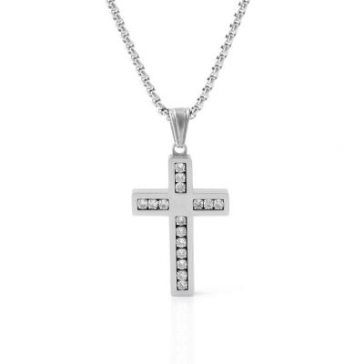 Cina Collante di croce di diamanti di alta qualità, leggero, di lusso, di moda, collana lunga per uomini. in vendita