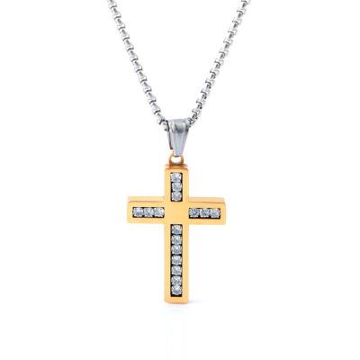 Cina Collante di croce di diamanti di alta qualità, leggero, di lusso, di moda, collana lunga per uomini. in vendita