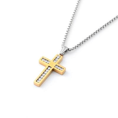 Cina Collante di croce di diamanti di alta qualità, leggero, di lusso, di moda, collana lunga per uomini. in vendita