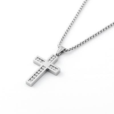 Cina Collante di croce di diamanti di alta qualità, leggero, di lusso, di moda, collana lunga per uomini. in vendita