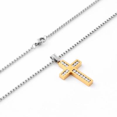 Cina Collante di croce di diamanti di alta qualità, leggero, di lusso, di moda, collana lunga per uomini. in vendita