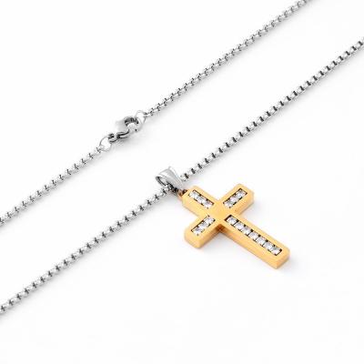 Cina Collante di croce di diamanti di alta qualità, leggero, di lusso, di moda, collana lunga per uomini. in vendita