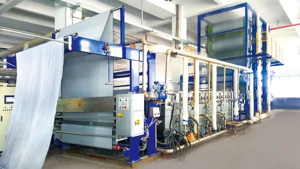 Máquina de sanforización automática de acero inoxidable para la fibra química