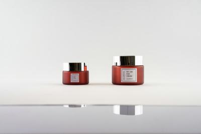 China Customized Color Plastic Cosmetic Jars With Frosted Surface Treatment for sale