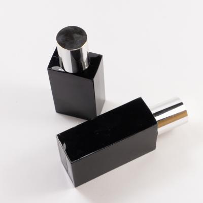 China PETG Bottle Hair Care Black Square PETG Cosmetic Bottles With Cap Pump for sale