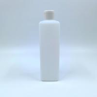 China PE Plastic Rectangle White Shampoo Lotion Bottle 900ml with Clamshell Cap - BE022 Model for Personal Care Products for sale