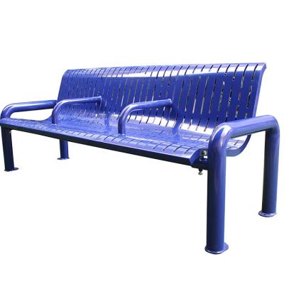 Cina Parco in acciaio a taglio laser Panchine metalliche esterne con schienale Armrest in vendita