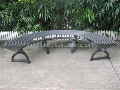 China Cast Iron Metal Tree Surround Bench With Polyester Powder Coating for sale