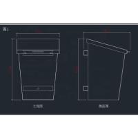 China Curbside Wall Mounted Dog Waste Bin , Pet Waste Station Rectangular Shape for sale