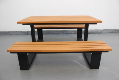 China Recycled Plastic Wooden Picnic Table And Bench Set For Outdoor for sale
