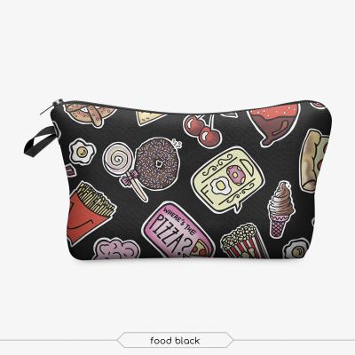 China Women Cosmetic Bag 3D Printing Makeup Bags With Multicolor Pattern Cute Cosmetics Pouchs For Travel Ladies Pouch for sale