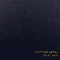 China Cowhide Pattern PVC Coated Paper With Glazed Coated Embossed for sale
