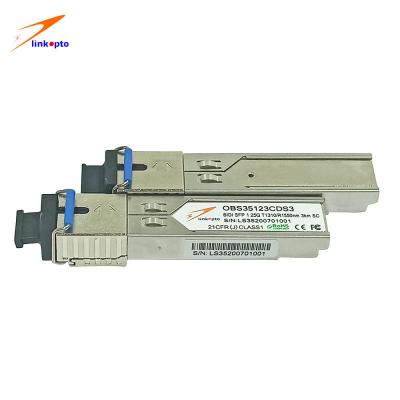 Chine surveillance diagnostique recto du connecteur 3km Digital de Sc de 1.25G BIDI SFP pour le genévrier à vendre