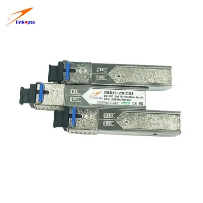 Chine surveillance diagnostique recto du connecteur 3km Digital de Sc de 1.25G BIDI SFP pour le genévrier à vendre