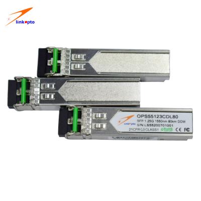 Cina Modulo di SFP di Ethernet del modulo del ricetrasmettitore dello Sc di DDM SFP 1.25G 1550nm 80KM in vendita