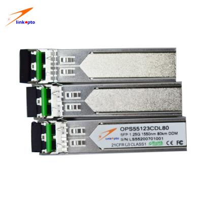 Cina Modulo ottico di SFP di Ethernet dello Sc DDM del ricetrasmettitore 1.25G 1550nm 80KM in vendita