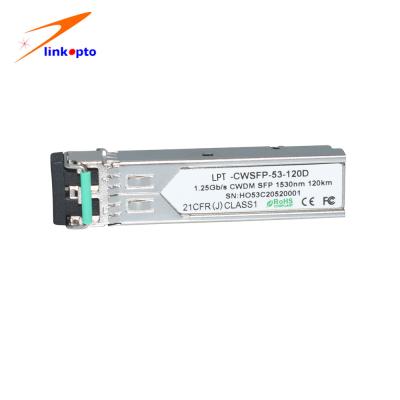 Cina modulo di ricevitore della fibra di 1.25G 1530nm 120KM CWDM SFP in vendita