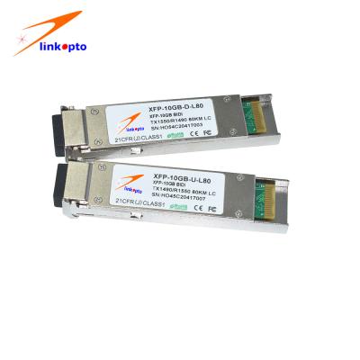 中国 1550nm XFP 10G BIDI 80KMの繊維光学の受信機モジュール 販売のため