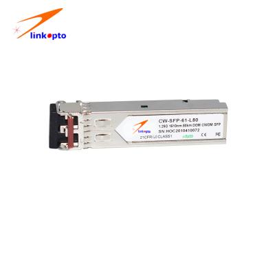Cina Modulo ottico del ricetrasmettitore di SFP 1.25G 1610nm 80KM CWDM in vendita