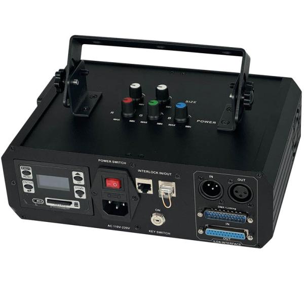 Quality Stage Lighting 4W RGB Laser Light Projector With 30KPSS High Speed Scanning for sale