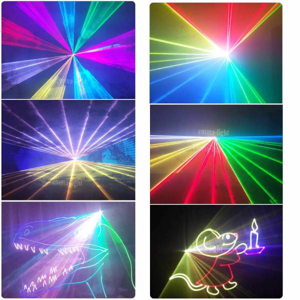 Quality Stage Lighting 4W RGB Laser Light Projector With 30KPSS High Speed Scanning for sale