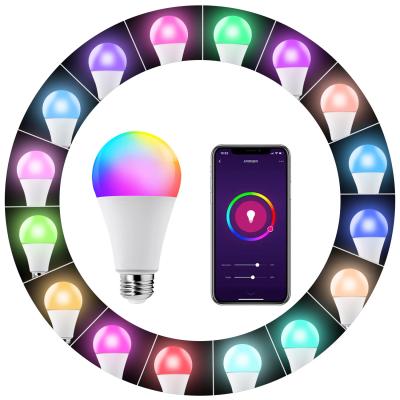 China Smart Led Light Controlled By Google Home Alexa Siri Rgb W SW Work With Wifi Led Bulb for sale